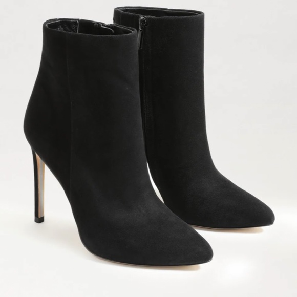 Sam Edelman | Shoes | Wrenley Black Suede Bootie Heel | Poshmark